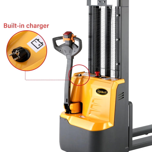 Fully Powered Electric Forklift Walkie Stacker 3300lbs Cap. Fixed Legs ...