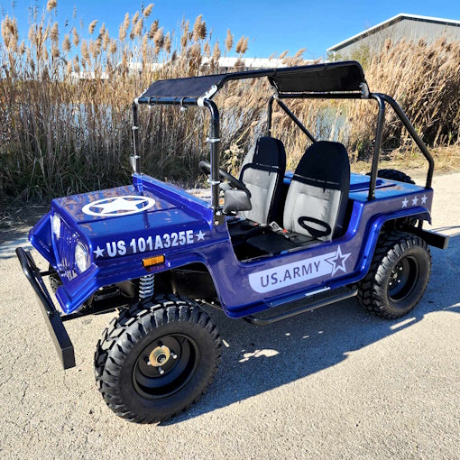 GSI - Adult Mini Jeep Inferno 200cc with Spare Tire Truck Gas Golf Car ...