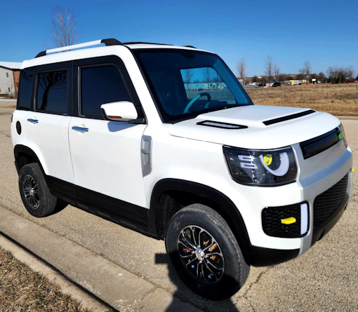 Electric 4 Door Coco Trooper 60v Electric Golf Cart LSV With Rear Trun ...