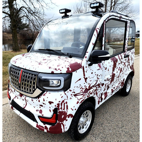 Coco Coupe Blood Splatter Edition 60v Electric 4 Seater Golf Cart LSV ...