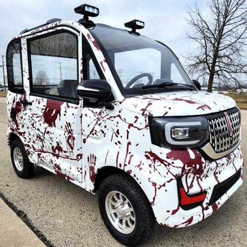 Coco Coupe Blood Splatter Edition 60v Electric 4 Seater Golf Cart LSV ...