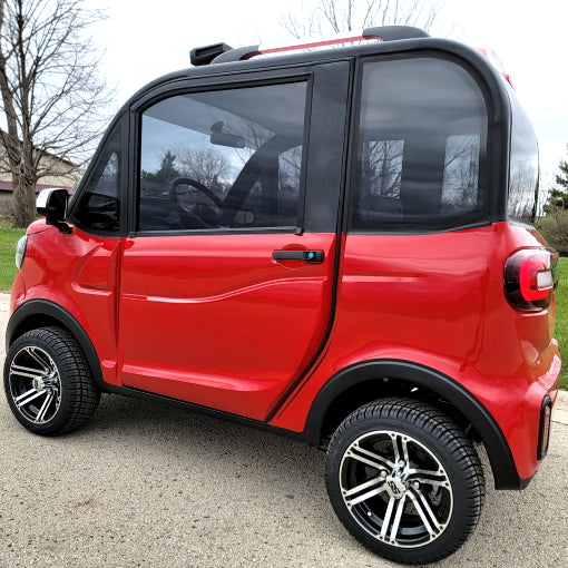 LE Coco Coupe Red Electric Golf Car Small LSV Low Speed Vehicle Golf C ...