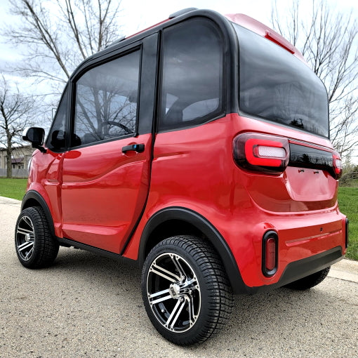 LE Coco Coupe Red Electric Golf Car Small LSV Low Speed Vehicle Golf C ...