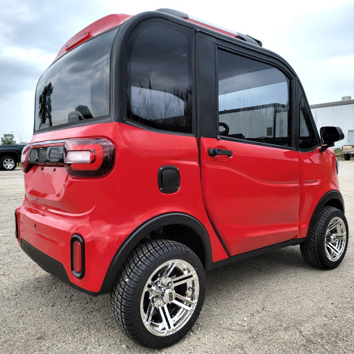 LE Coco Coupe Red Electric Golf Car Small LSV Low Speed Vehicle Golf C ...